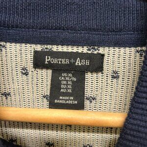 Porter & Ash | Sweaters | Porter Ash Blue White Fair Isle Cotton 4 Zip ...